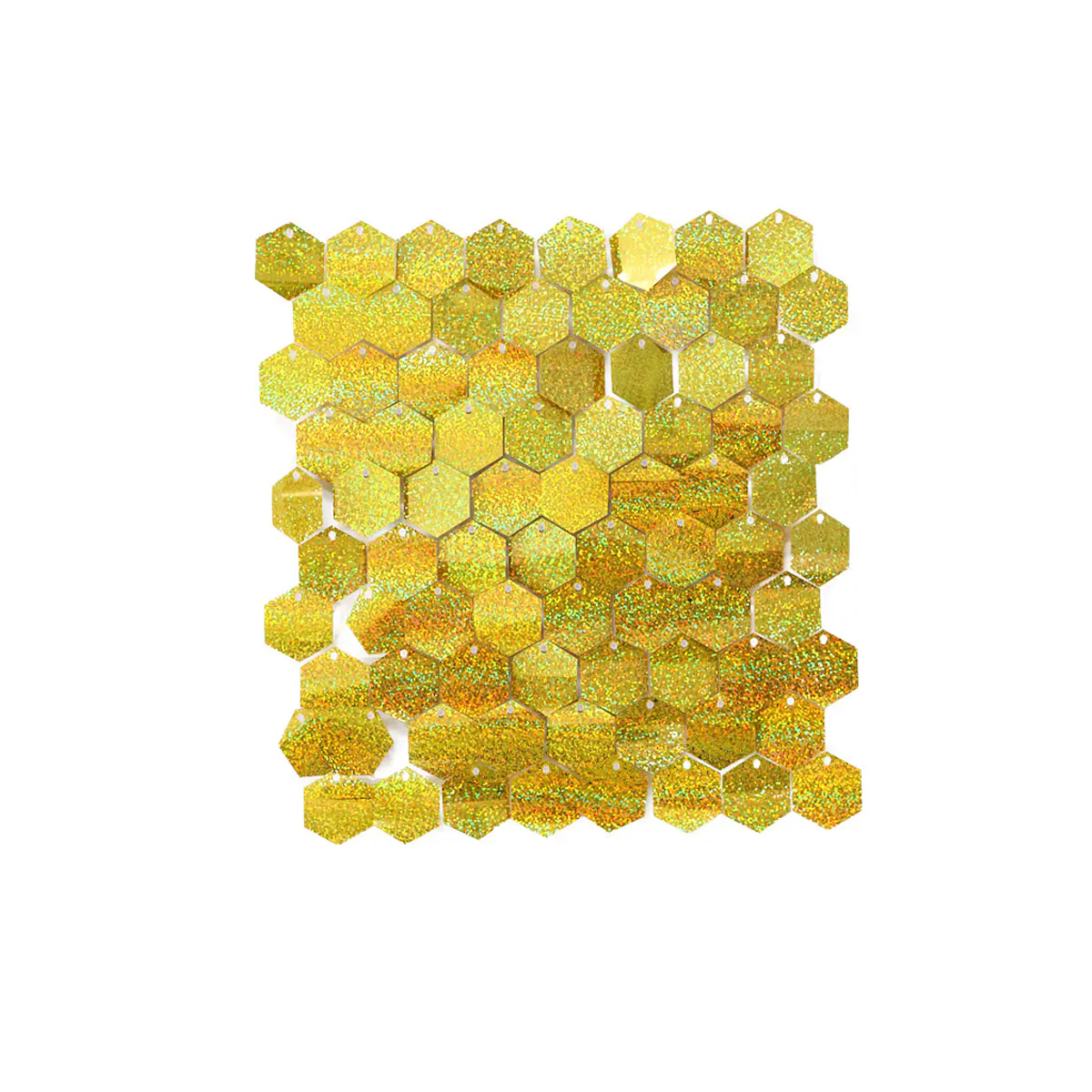 Panel decorativo shimmer wall hexagonal láser dorado 30*30cm