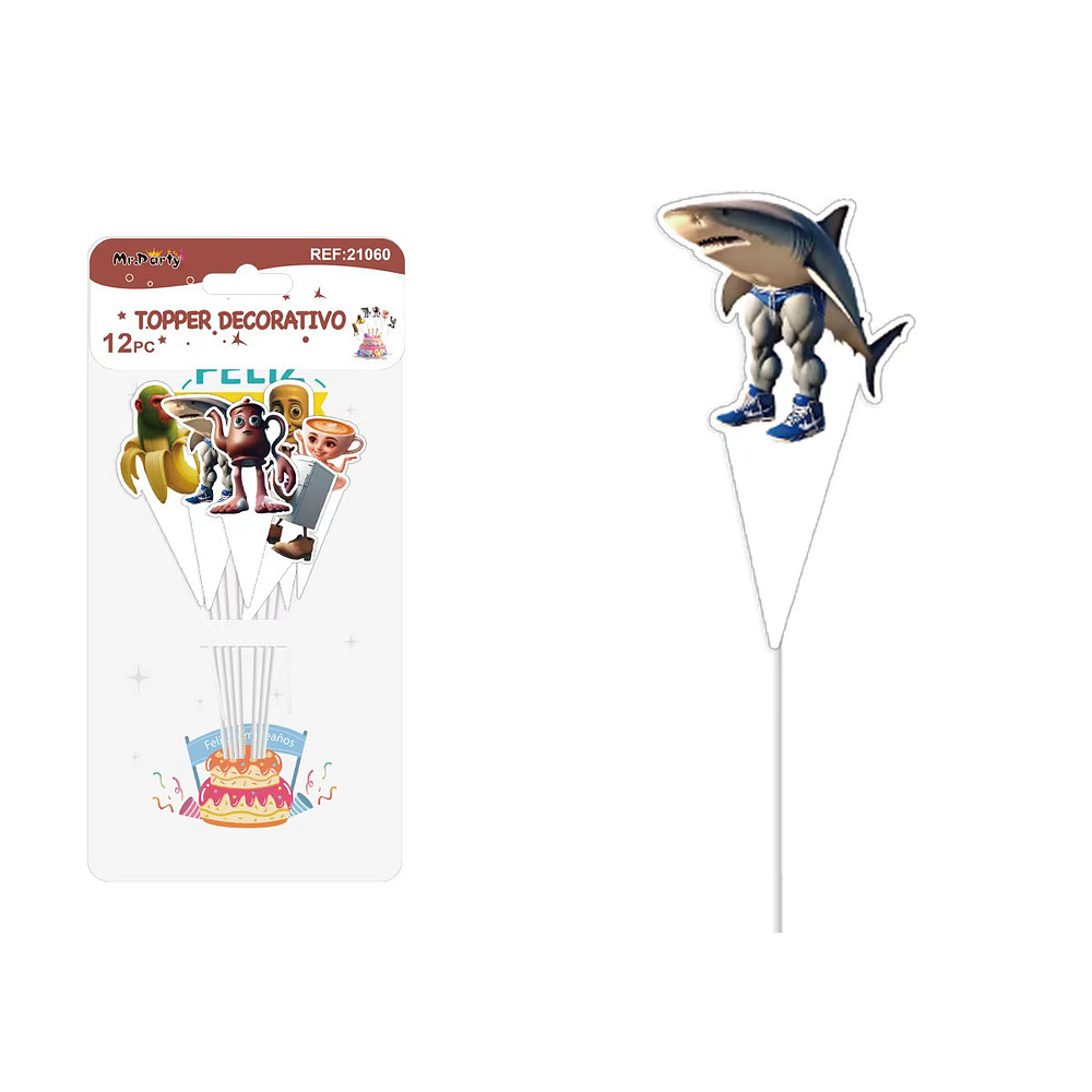 Cake Topper Brainrot 8.5cm 12pcs