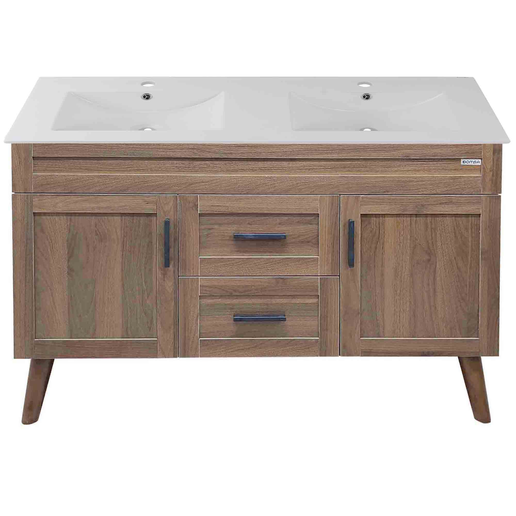 Kit Mueble Vanitorio Doble Elegance Nogal / 120x80x47cm | Muebles Domsa