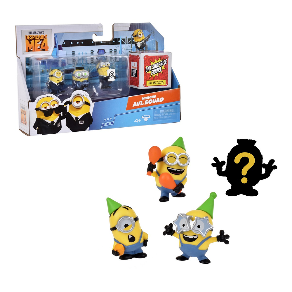 MINIONS PACK 4 FIGURAS 5 CMS MI VILLANO FAVORITO ANSALDO...