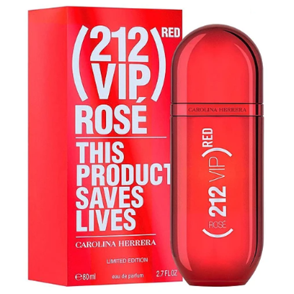212 VIP ROSE RED EDP 80 ML - EDICIÓN LIMITADA - CAROLINA HER