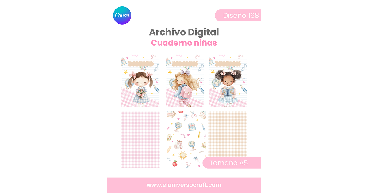 Plantilla Editable en Canva - Archivos escolares Universo Cr