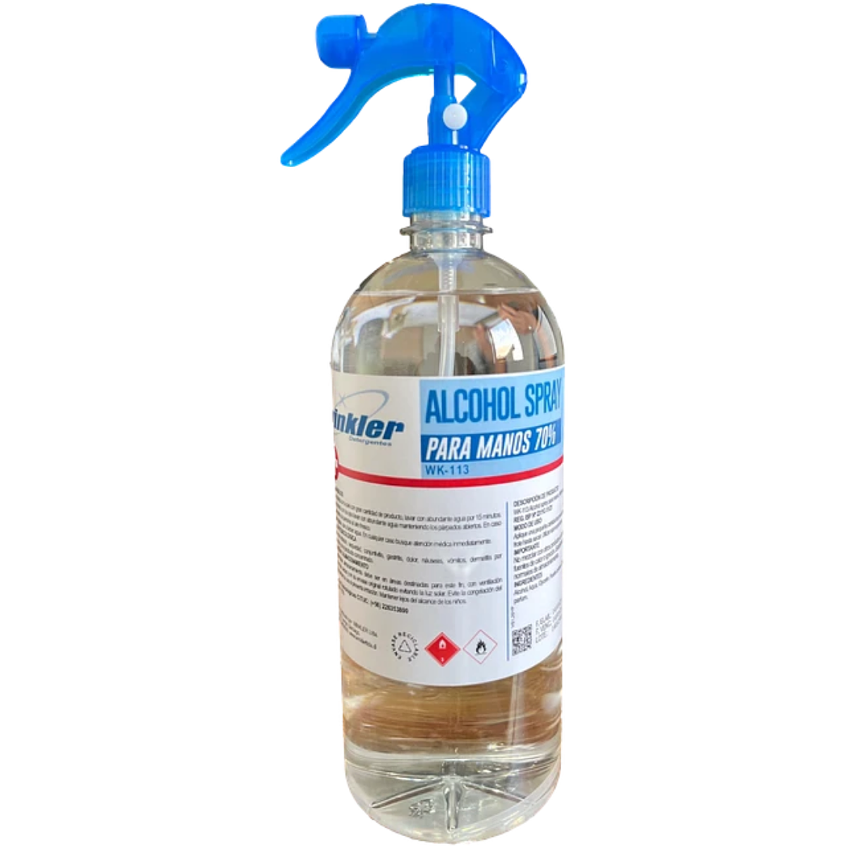 Alcohol spray para manos 70% con gatillo 1 litro - Winkler