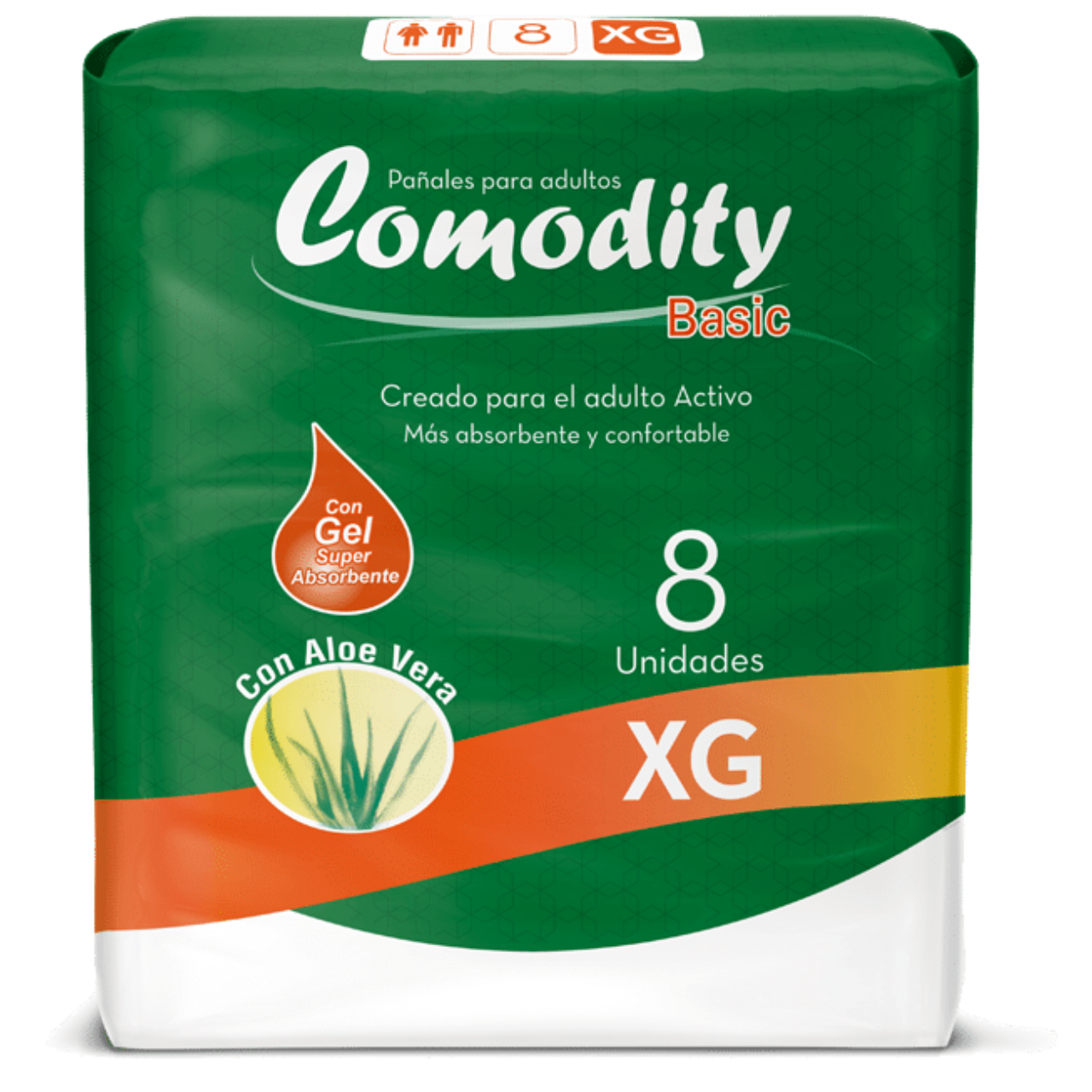 Pañal Comodity Basic (XG) 8 unidades