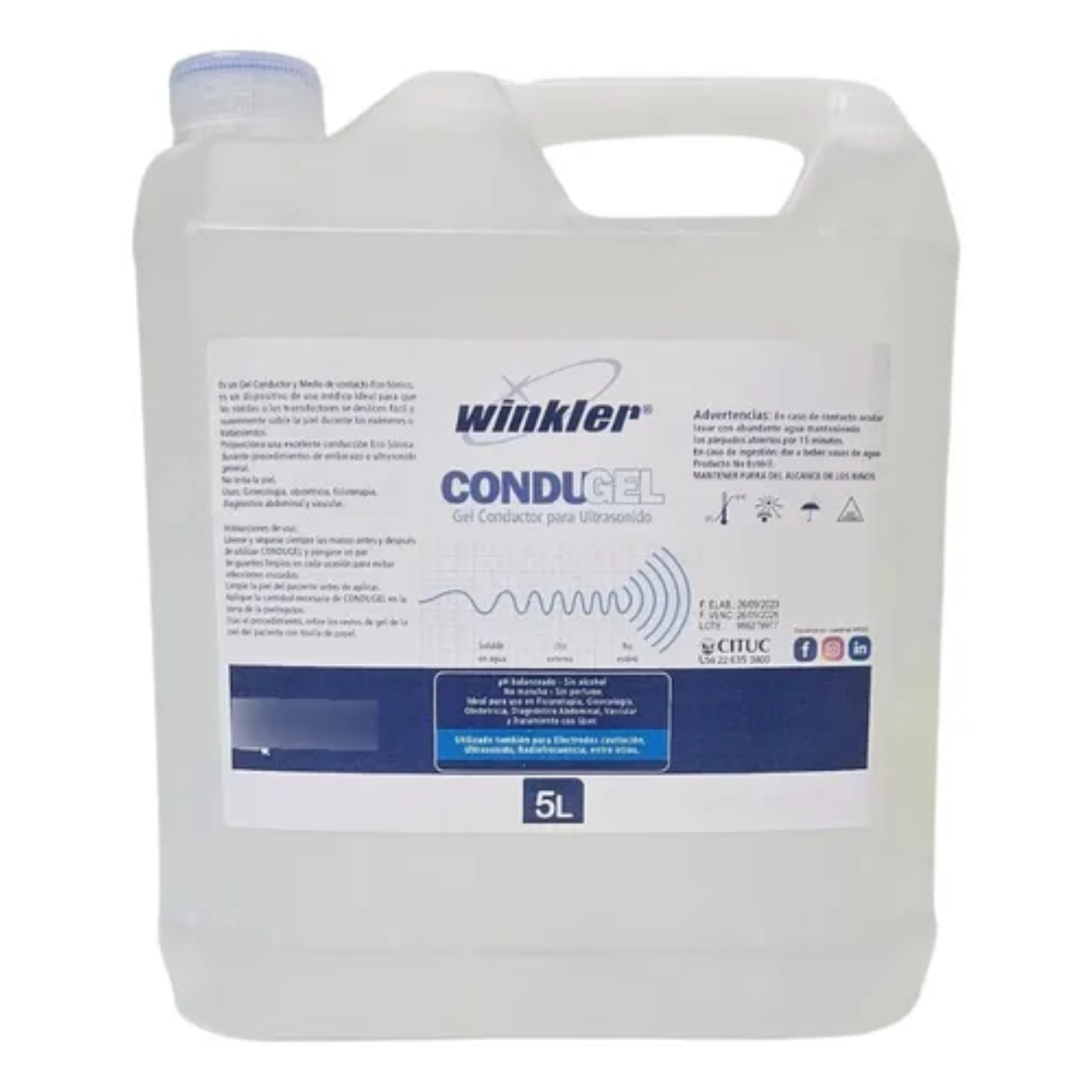 Gel conductor ultrasonido 5 litro - Winkler