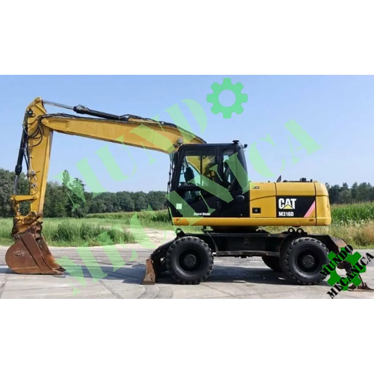 Manual Taller excavadora con ruedas Caterpillar Cat M316D