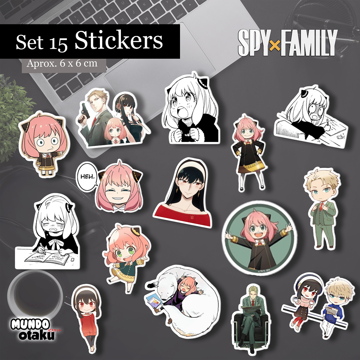Set 15 Stickers - Spy Family