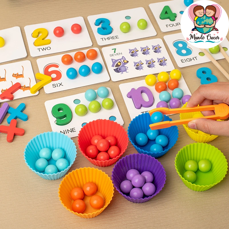 Juego Didáctico de Pinza de números y colores
