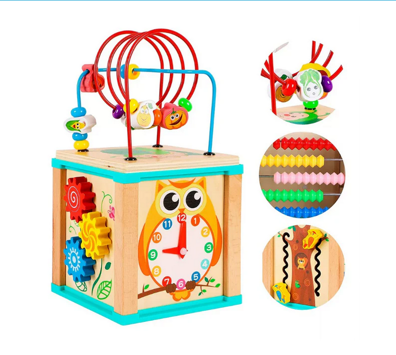 Cubo Multifuncional Didactico de Madera