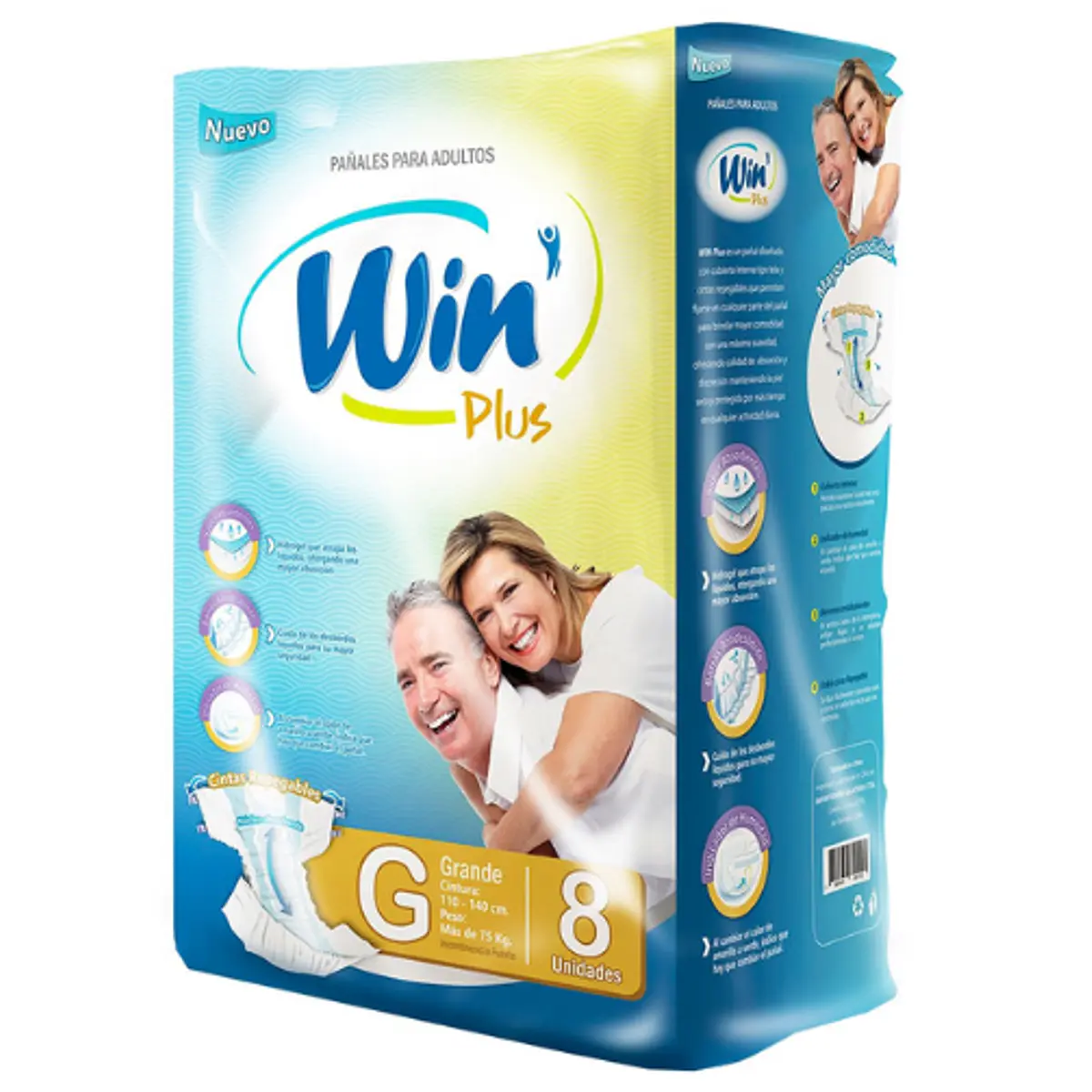 Win Plus Pañal Adulto G X 8
