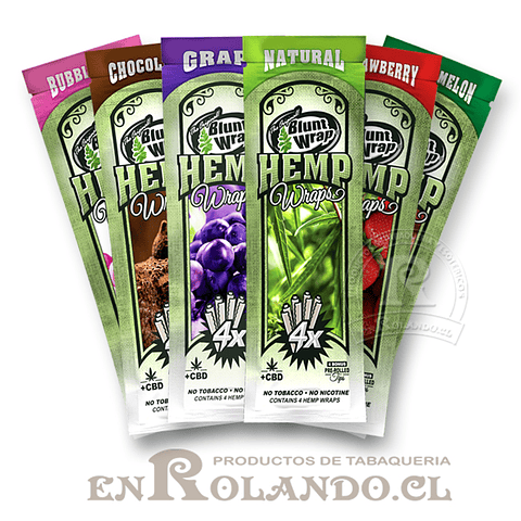 Blunt Hemp Wrap Mix Sabores - 15 Uds. ($1.266 x Mayor)