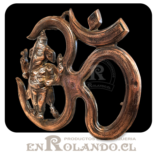 Colgante Hindú Ganesha y Signo Om Metálica ($39.990 x Mayor)
