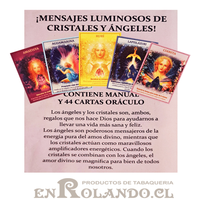 Set Cartas Oráculo Cristales y Ángeles ($3.490 x Mayor)