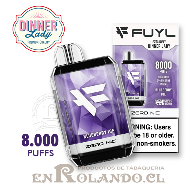 Vape Pen Fuyl - Arándanos ICE ($10.500 x Mayor) 8.000 Puffs