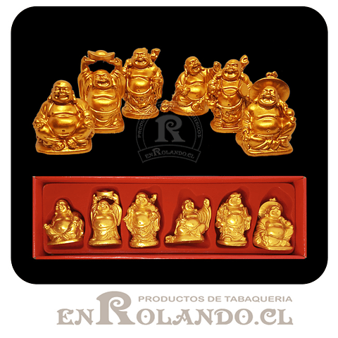 Set 6 Budas de la Fortuna Feng Shui ($3.990 x Mayor)