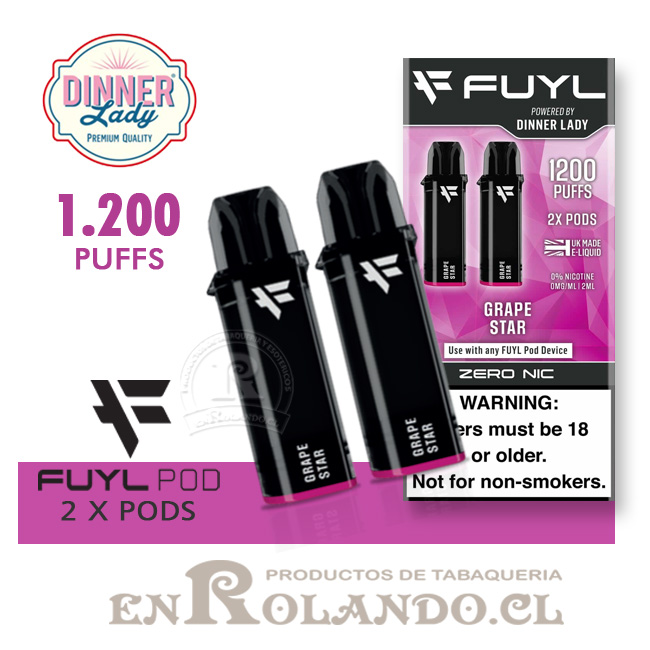 2 Pods para Vape Fuyl - Estrella de Uva ($5.990 x Mayor) 1.2