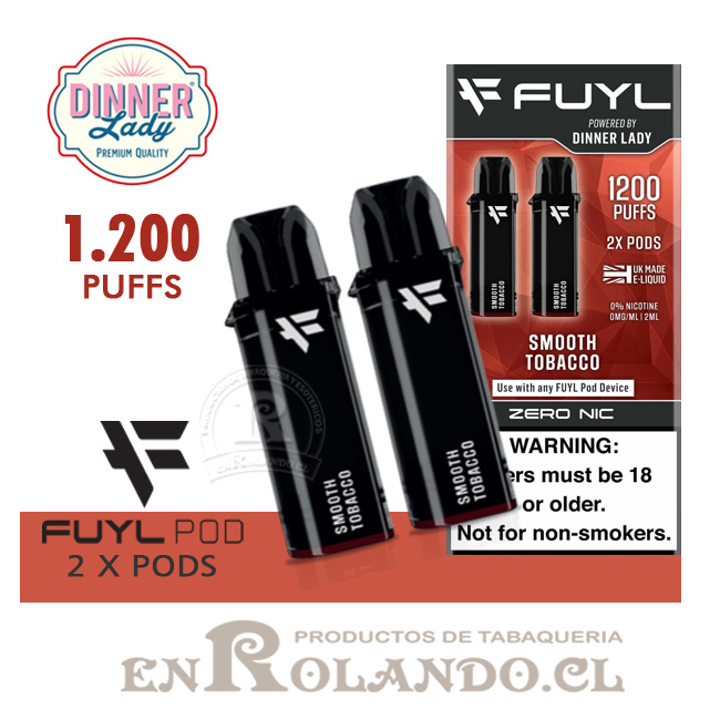 2 Pods para Vape Fuyl - Tabaco Suave ($5.990 x Mayor)
