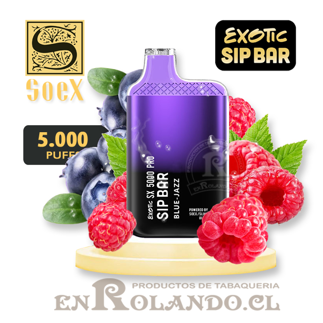 Vape Exotic Sip Bar - Blue Jazz ($7.990 x Mayor) 5.000 Puff