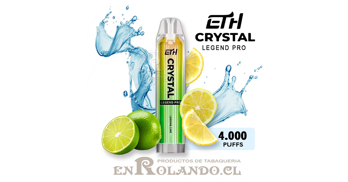 Vape ETH Crystal Legend Pro - Limón y Lima ($5.990 x Mayor)