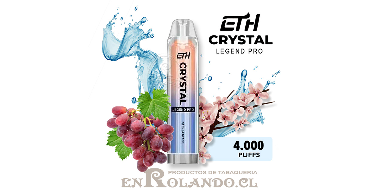 Vape ETH Crystal Legend Pro - Uva y Flor de Cerezo ($5.990)