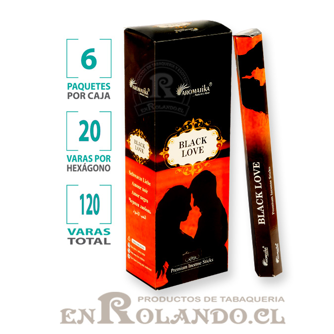 Incienso Aromatika Amor Negro - 120 varas