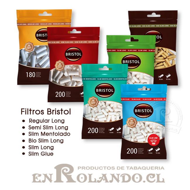 Filtros Bristol Regular Long - Bolsa ($890 x Mayor)