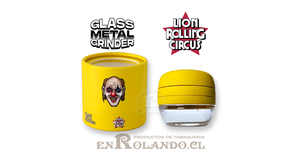 Moledor Lion Rolling Circus Glass Metal - 2 pisos