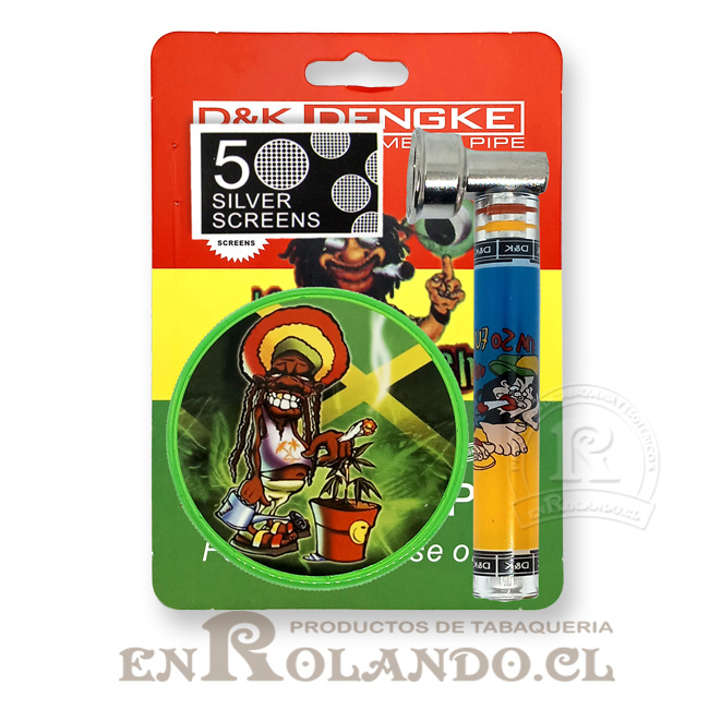 Pipa Metal y Vidrio + Moledor Acrílico #DK-7049A ($1.990)