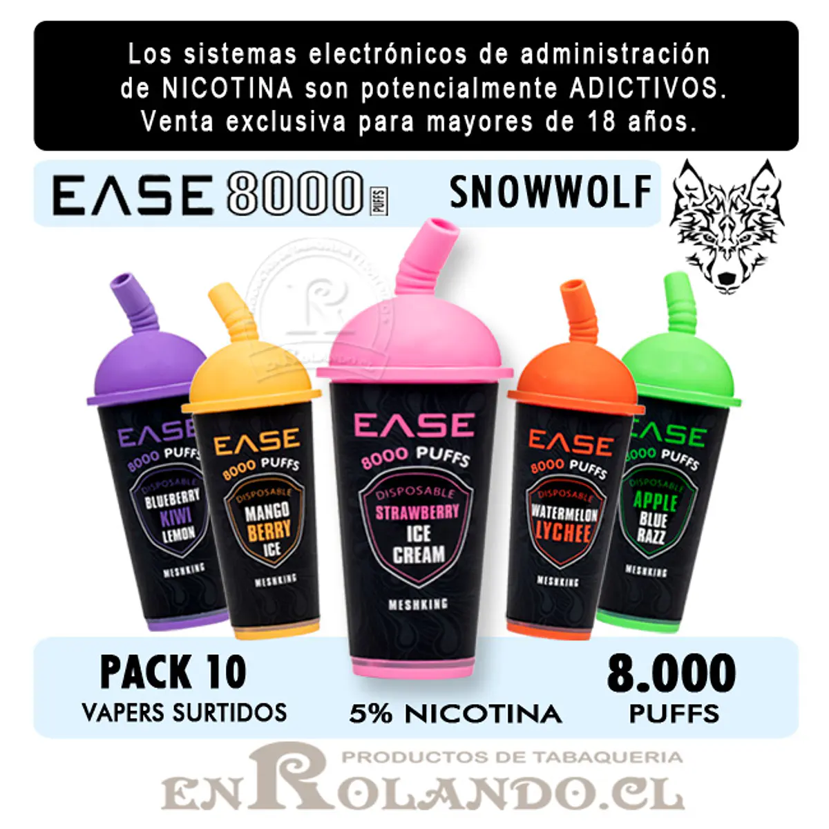 Vape Snowolf EASE - 8000