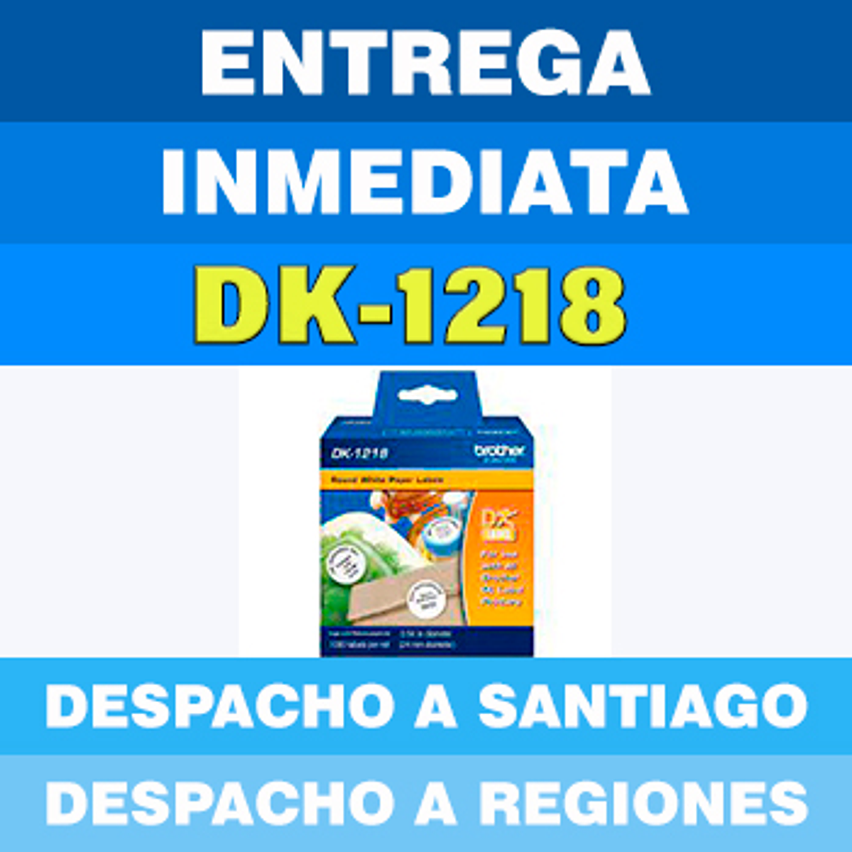 ETIQUETA BROTHER DK-1218 1.000 ETIQUETAS REDONDAS 24MM