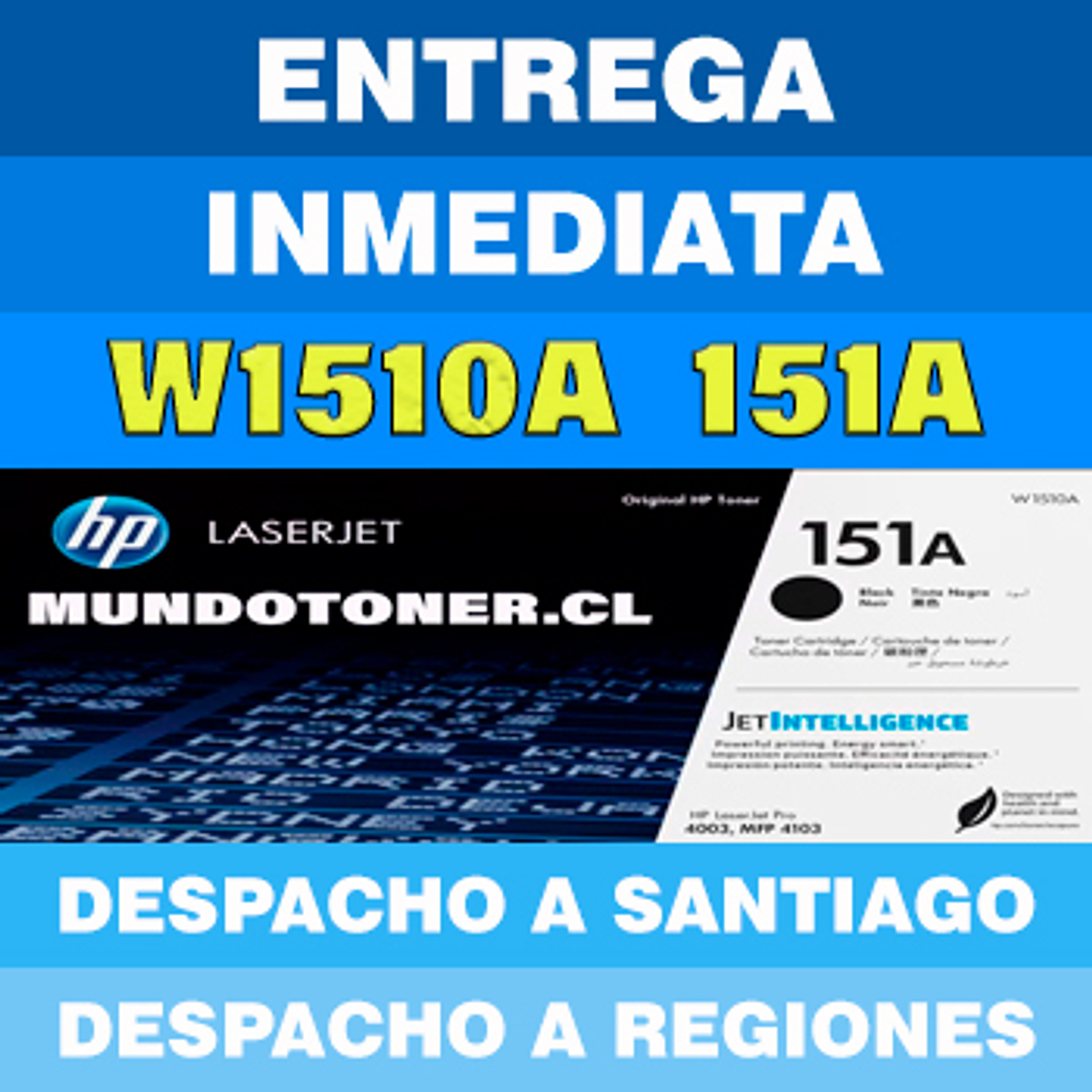 TONER HP W1510A 151 NEGRO ORIGINAL 4003DW / MFP 4103FDW