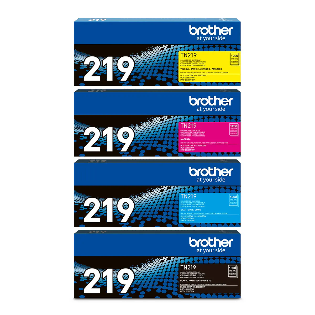 Pack Toner Brother TN-219 Original | HL-L3280 DCP-L3560 MFC-