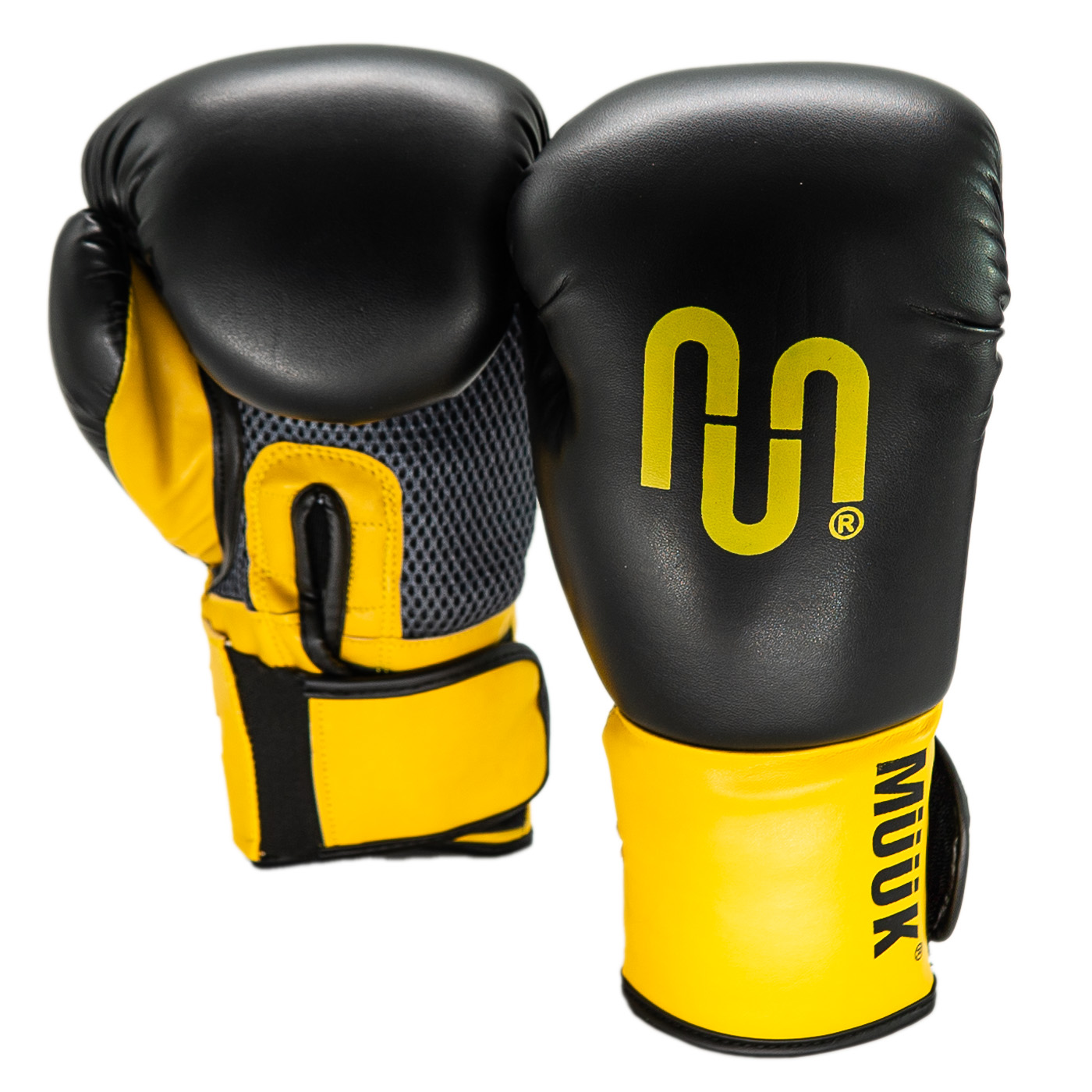 Guante De Box PU Impact Muuk Negro-Amarillo | MUUK