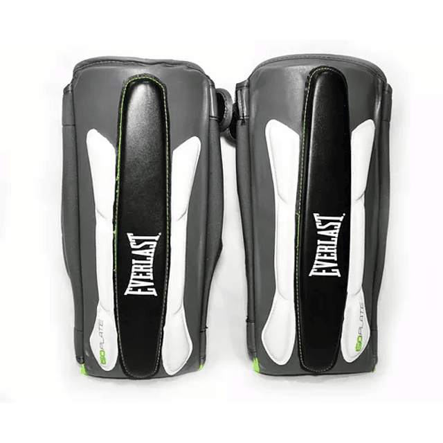 Canilleras de MMA Everlast Prime Negro-Blanco-Verde