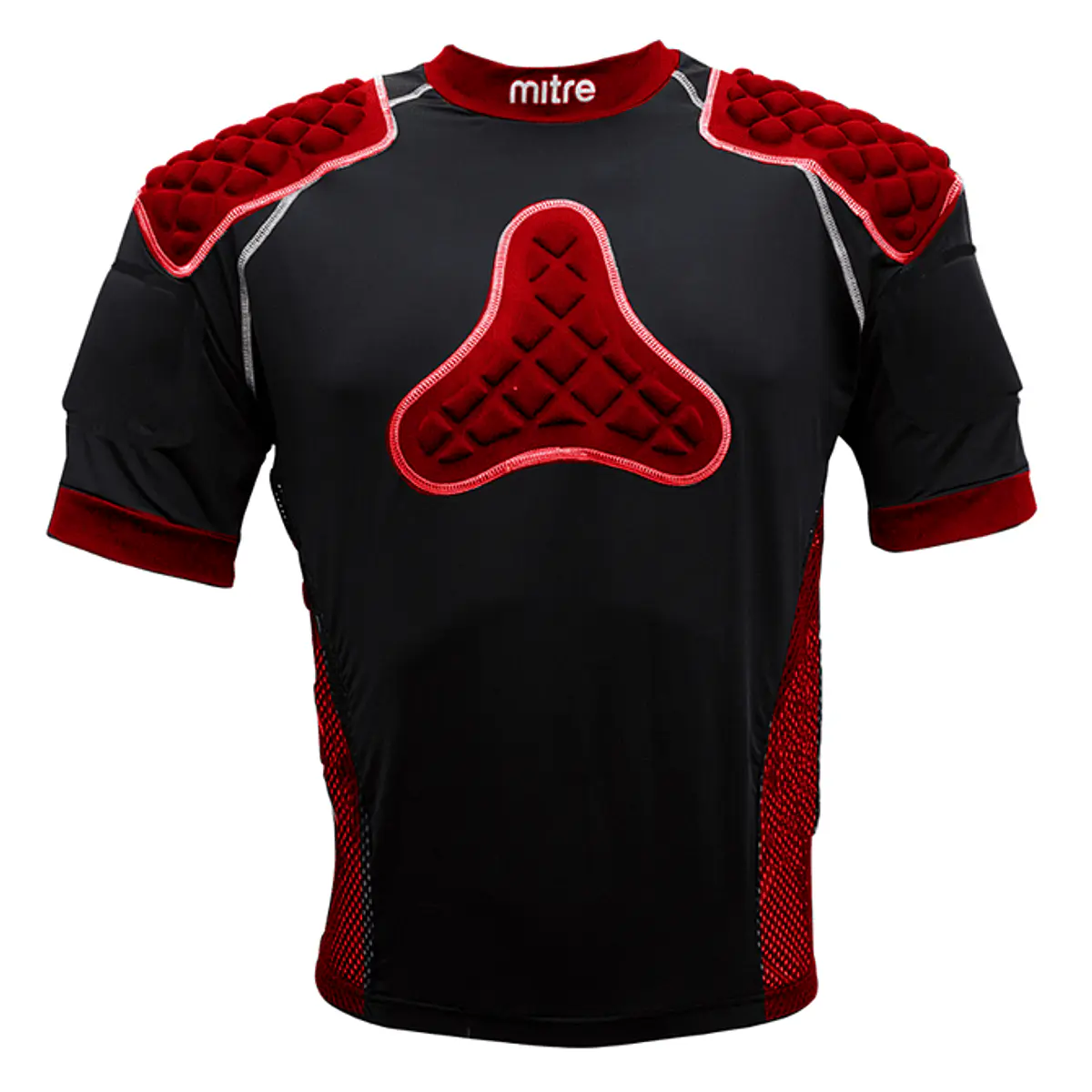 Hombrera de Rugby Mitre Premier Academy Armour Negro-Rojo