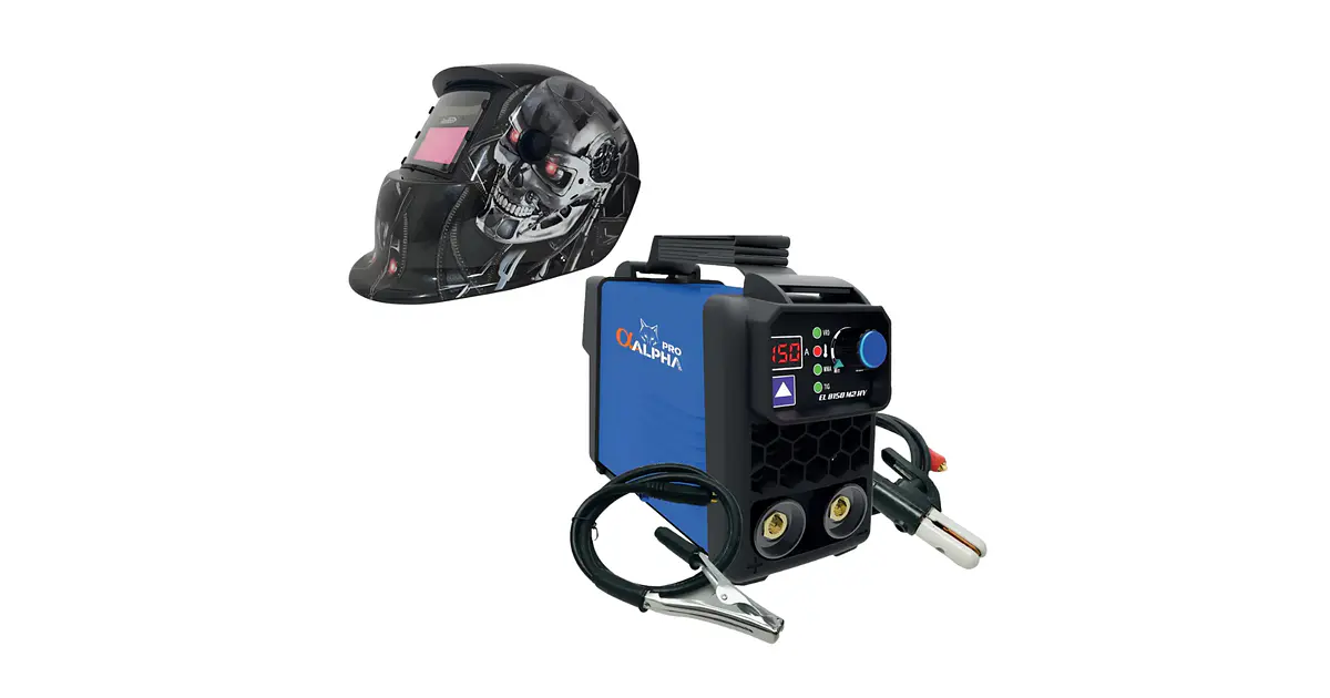 kit Soldadora Alpha TIG150A 2en1 + Máscara Redbo RBLYE64