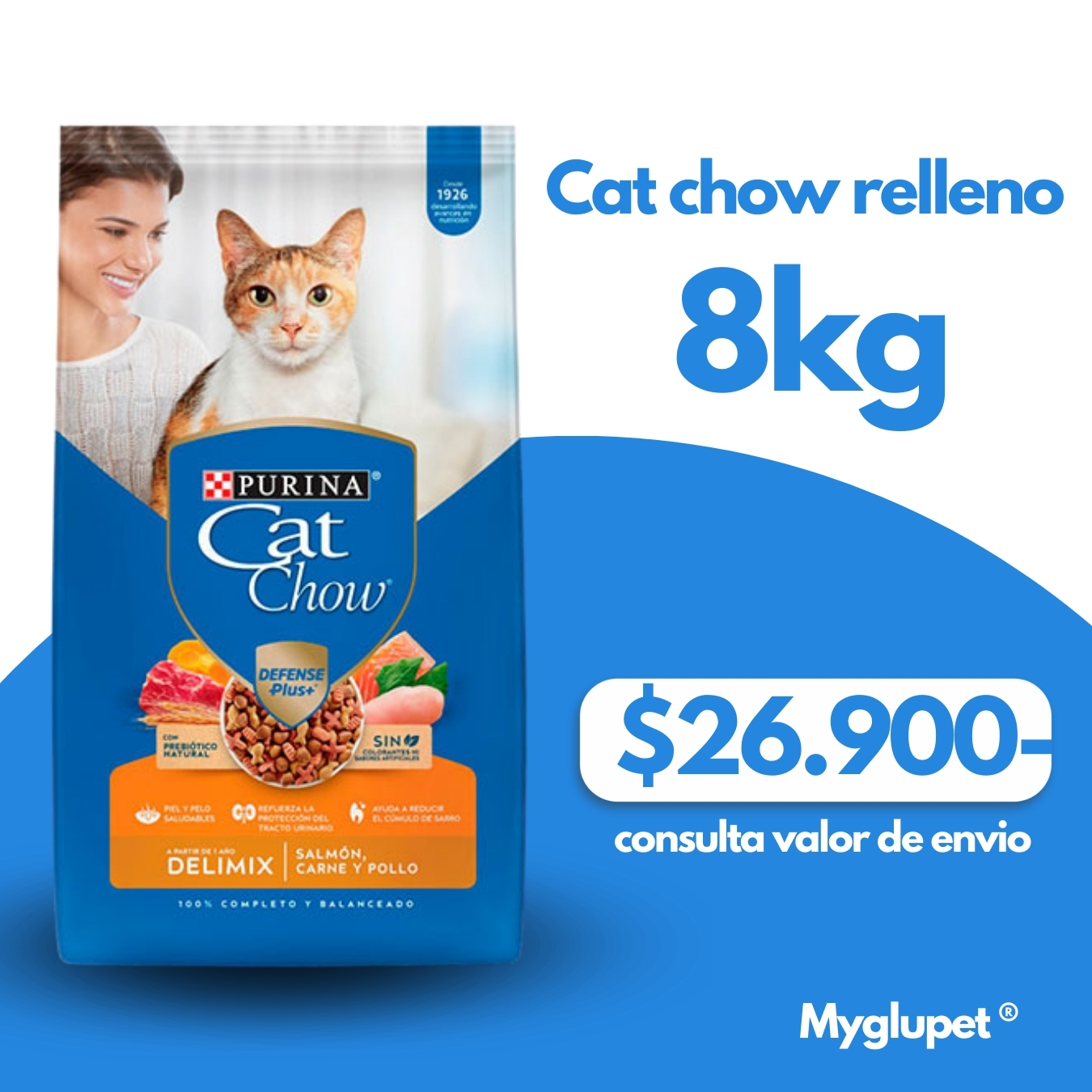 Cat Chow Relleno Adulto Delimix 8 kilos
