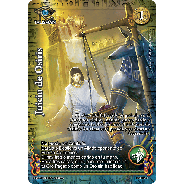 Juicio de Osiris single primera era