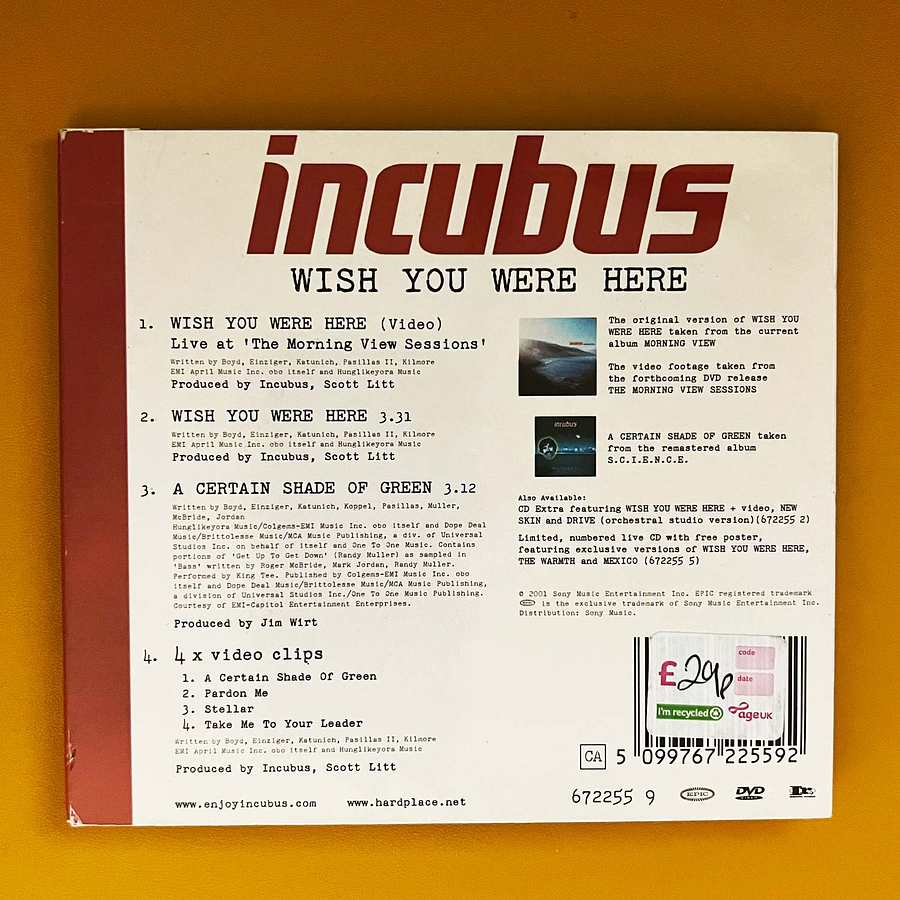 Incubus - Wish You Were Here (DVD)
