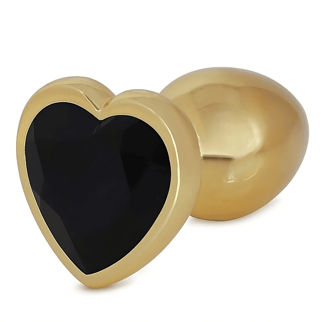 Plug Anal Joya Corazón Negro L