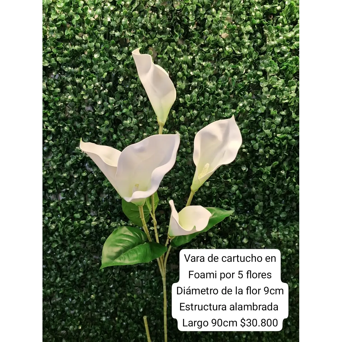 Ramo de cartucho blanco en foami
