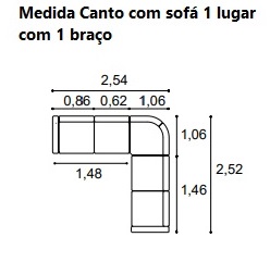 Sofá Canto Marli S/T