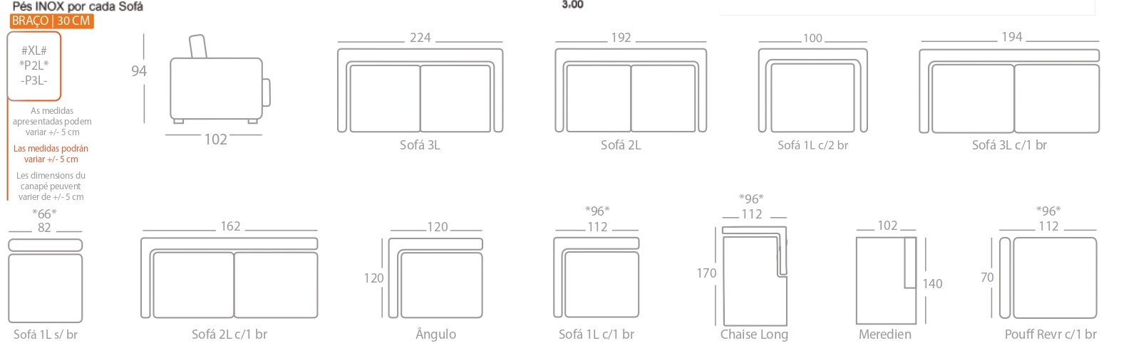 Sofá Canto Panamera