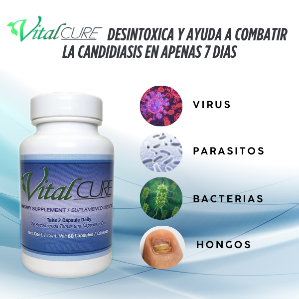 VitalCure 60 capsulas (Candidiasis) precio de promocion 3x1