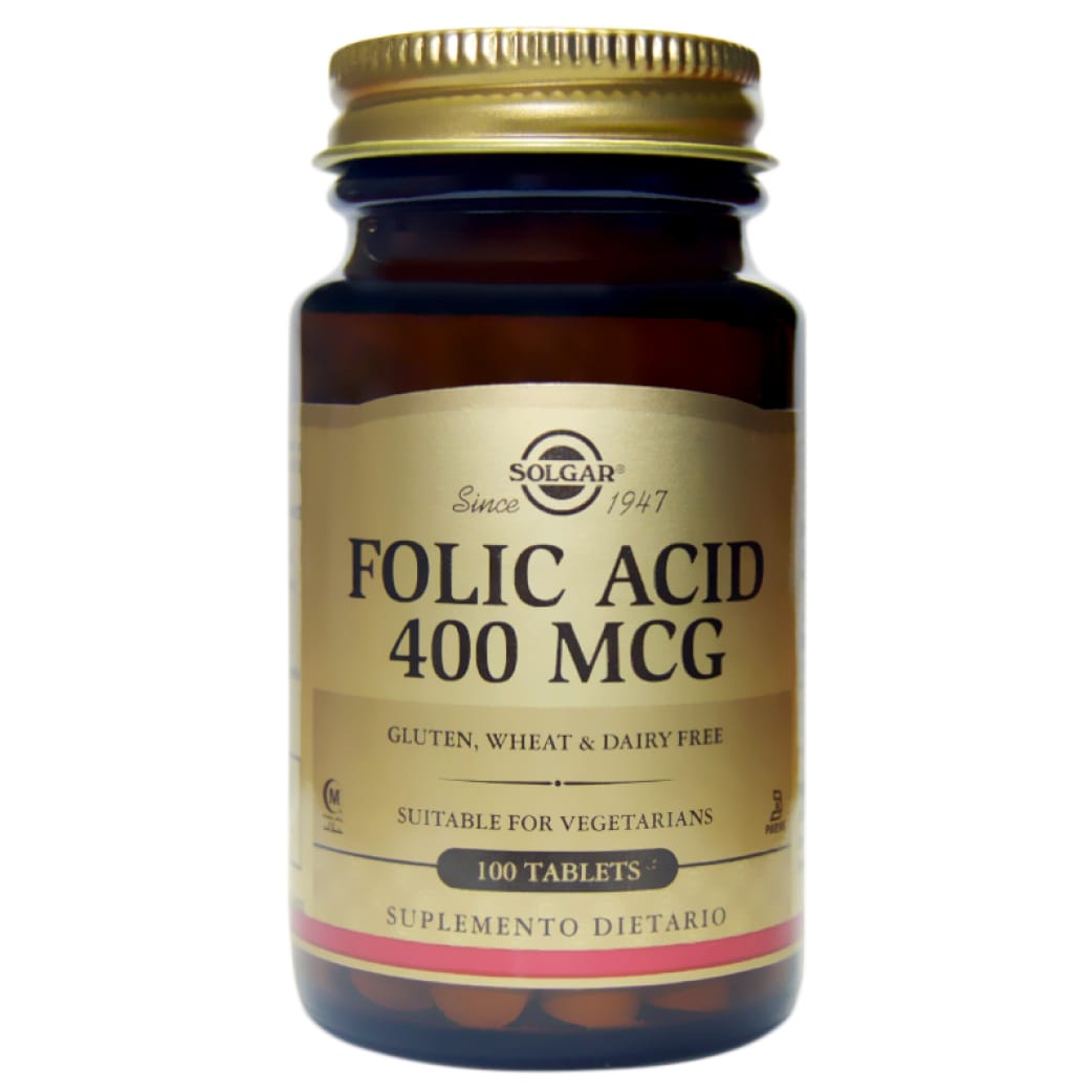 Folic Acid 400 Mcg X 100 Tabletas Solgar