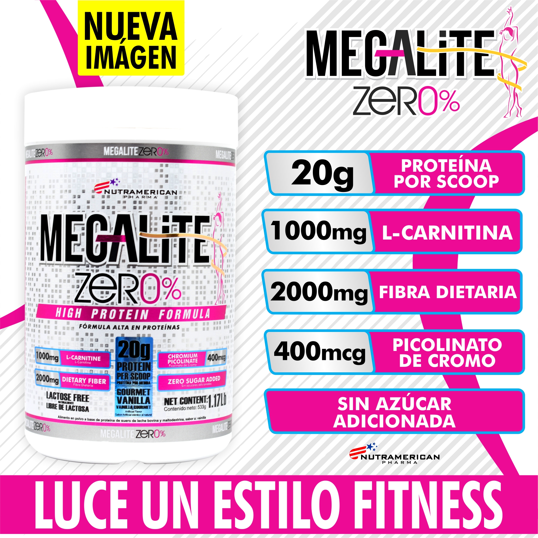 Megalite Zero% x 533 gr Elite Nutrition
