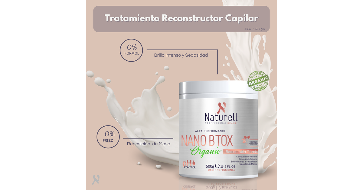 Nano Botox Organic 500ml LIBRE DE FORMOL