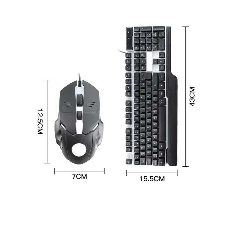 Kit Gaming Rgb Weibo 550 Teclado + Mouse 3200dpi