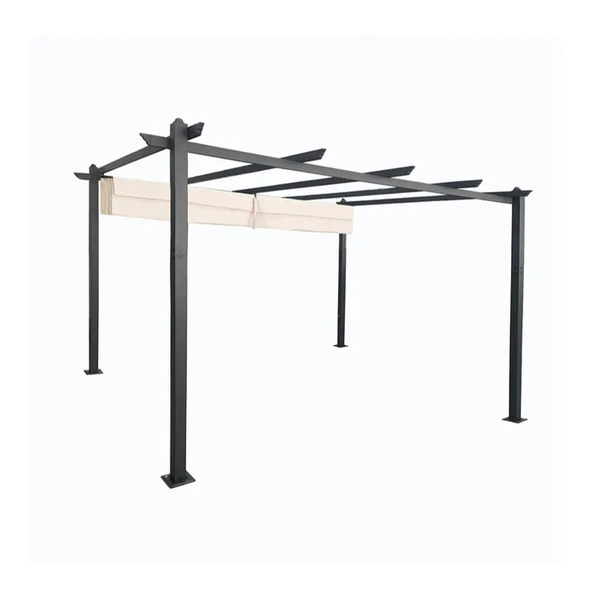 Pérgola 3x3m con Tela Retráctil | Gazebo Exterior NG Home