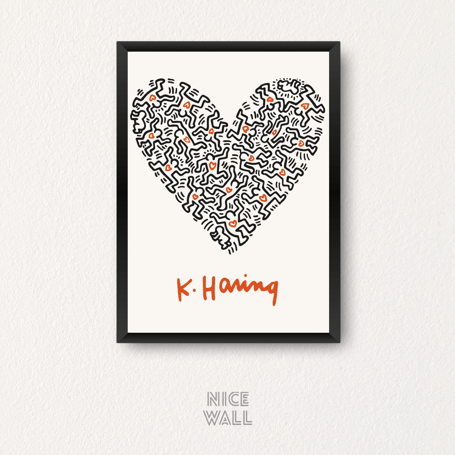 Cuadro Keith Haring Heart People | NiceWall